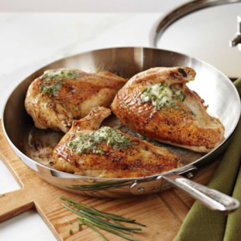 Pan-Roasted Chicken with Herb Compound Butter | Williams Sonoma