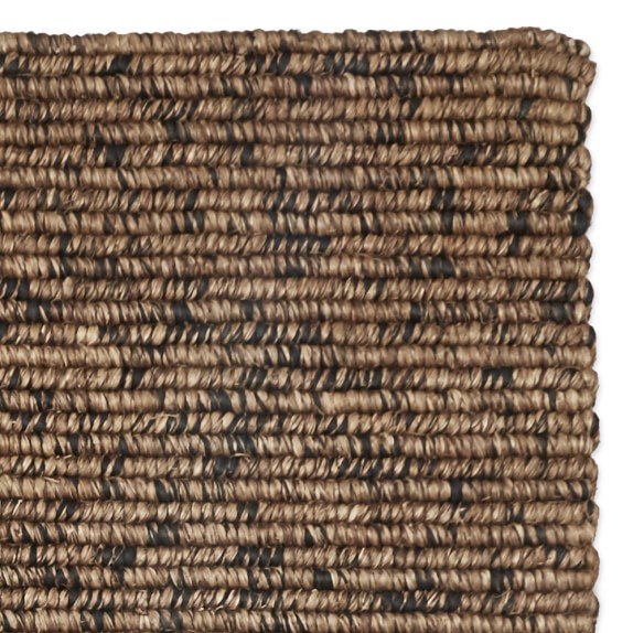 Abaca Rug, Brown/Black | Williams Sonoma