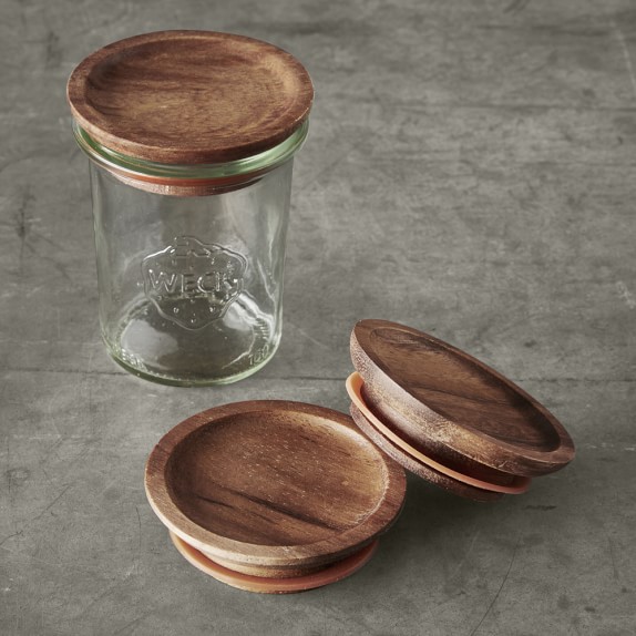 Weck Wood Lid, Set of 3 | Williams Sonoma