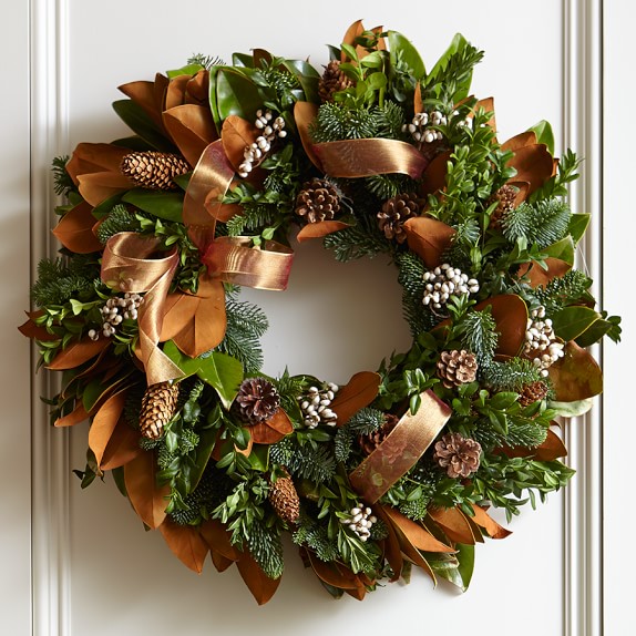 Copper Ribbon Wreath | Williams Sonoma