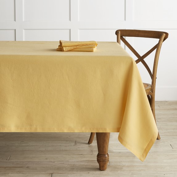 Italian Washed Linen Tablecloth | Williams Sonoma