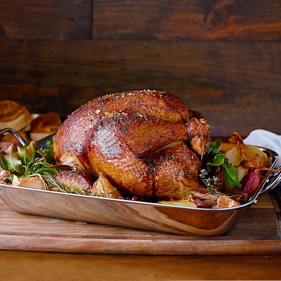 Williams Sonoma Thermo-Clad™ Stainless-Steel Flared Roaster with Rack ...