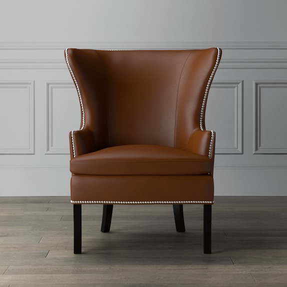 Chelsea Wing Leather Chair | Williams Sonoma