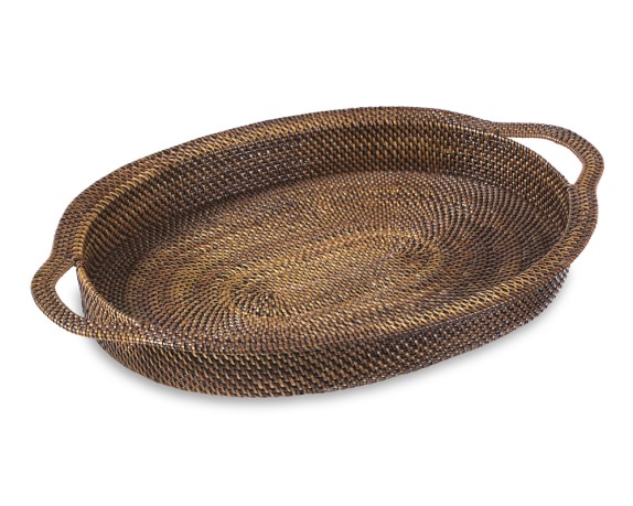 Nito Oval Serving Tray with Handles | Williams Sonoma