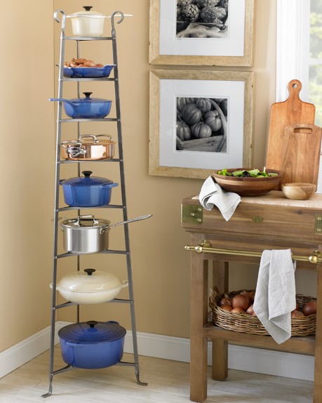 Enclume Cookware Stand, Hammered Steel | Williams Sonoma