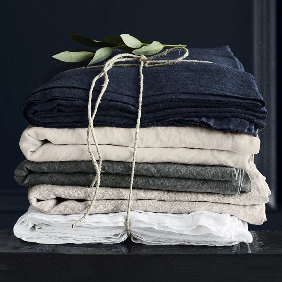 Italian Washed Linen Tablecloth | Williams Sonoma