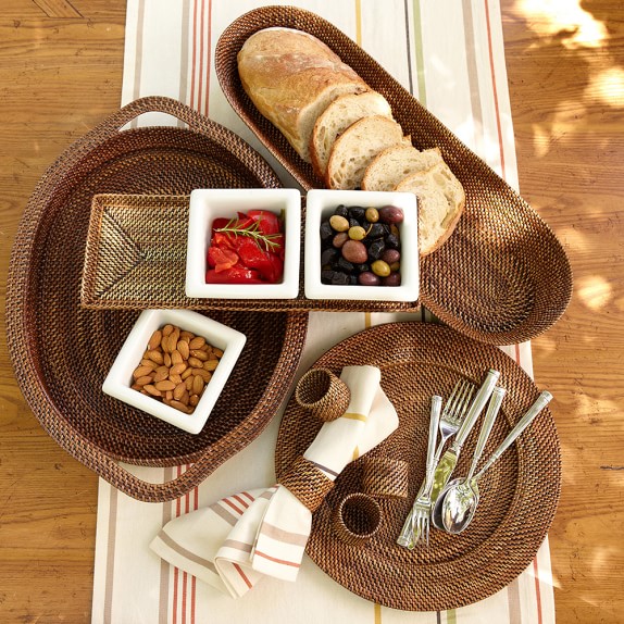 Nito Oval Serving Tray with Handles | Williams Sonoma