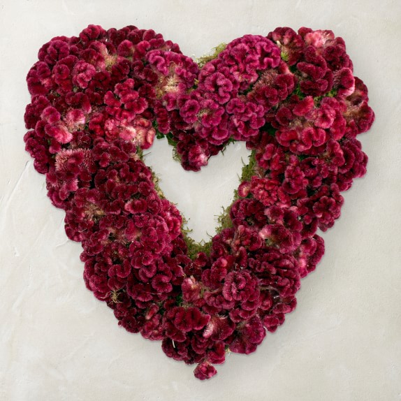 Coxcomb Heart Wreath | Williams Sonoma