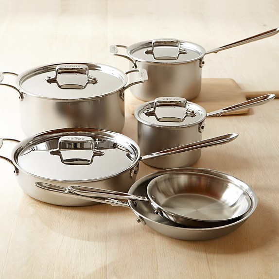 All-Clad d5 Stainless-Steel 10-Piece Cookware Set | Williams Sonoma