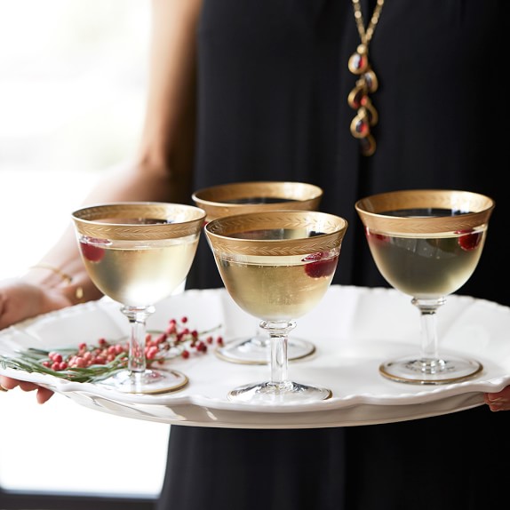 Gold Rim Coupe Glass | Williams Sonoma